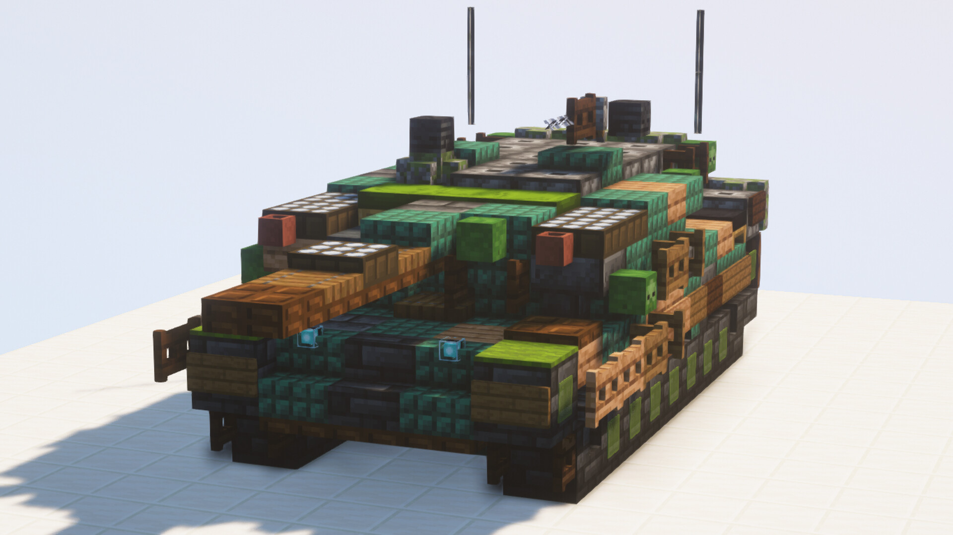 Leopard 2 PL Main Battle Tank - 1.5:1 scale Minecraft Map