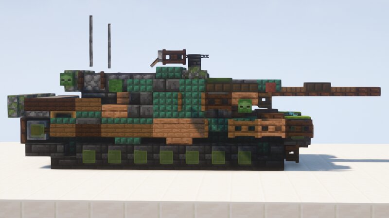 Leopard 2 PL Main Battle Tank - 1.5:1 scale Minecraft Map