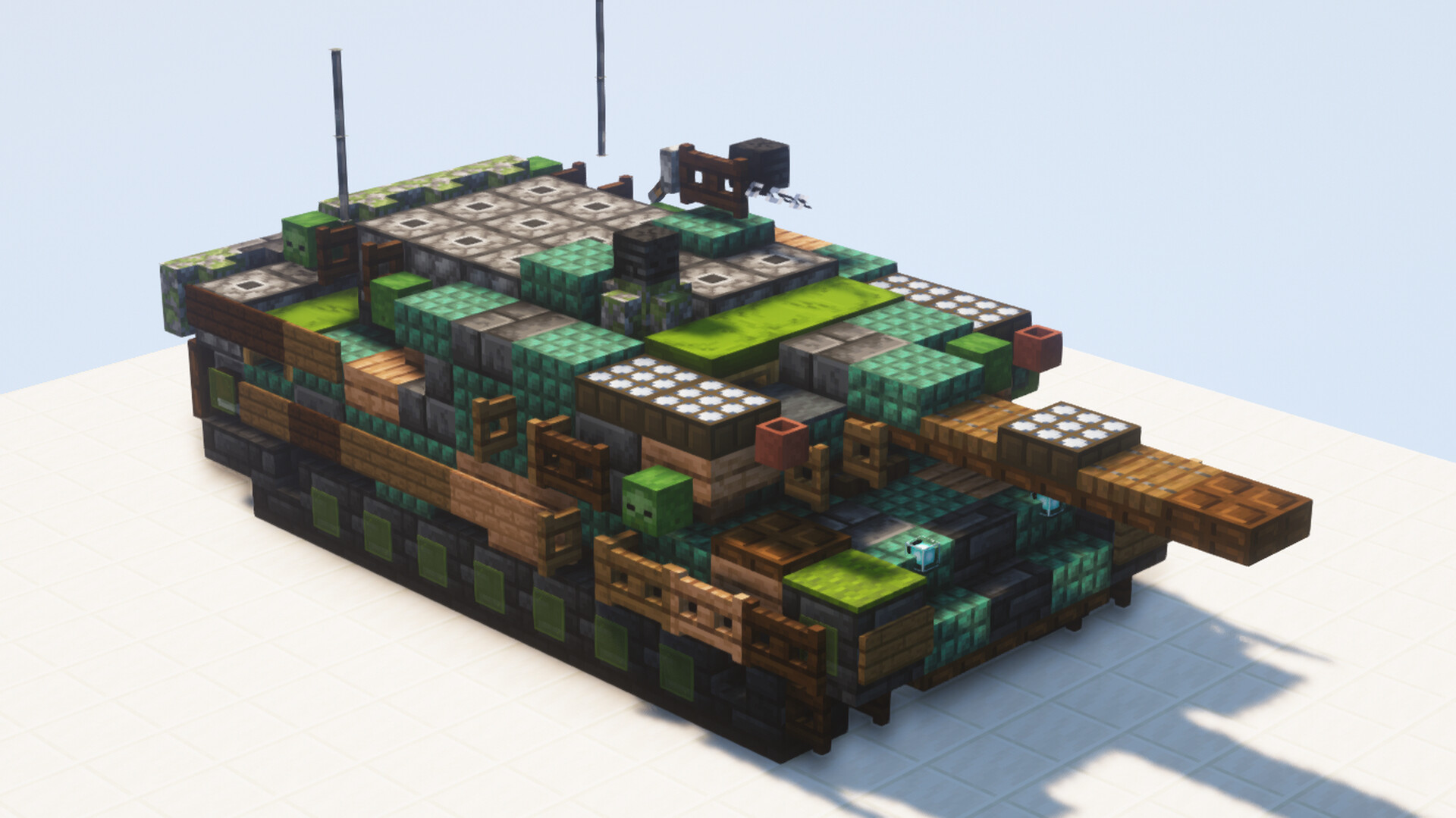 Leopard 2 PL Main Battle Tank - 1.5:1 scale Minecraft Map