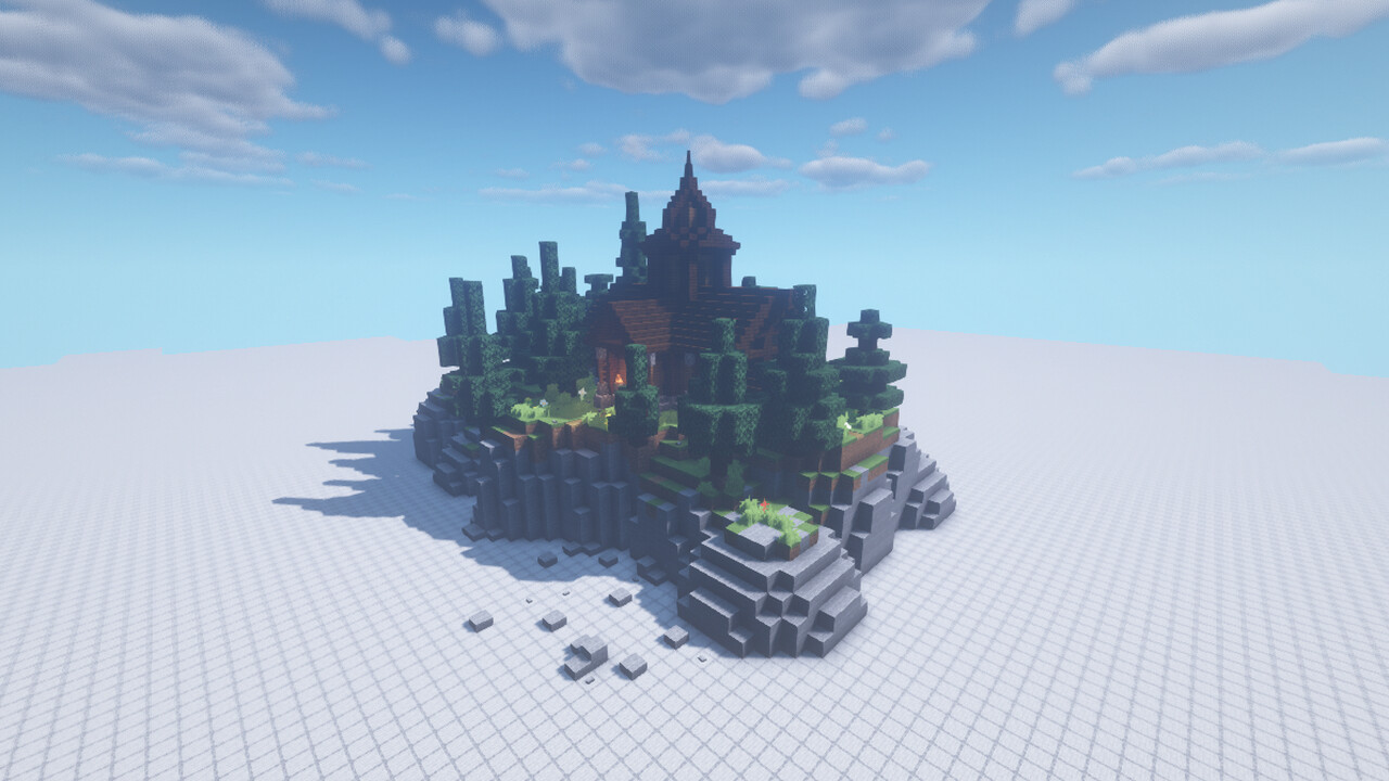 Taiga Village style Church (Cleric) with basement! Minecraft Map