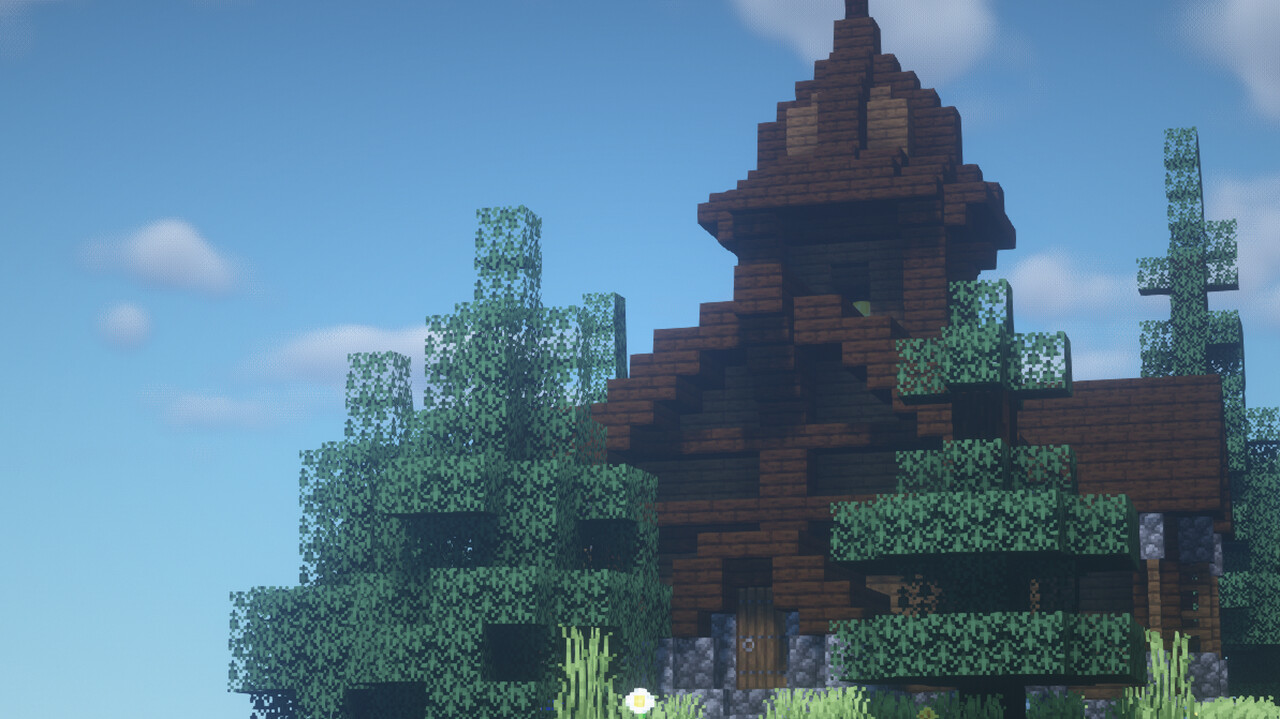 Taiga Village style Church (Cleric) with basement! Minecraft Map