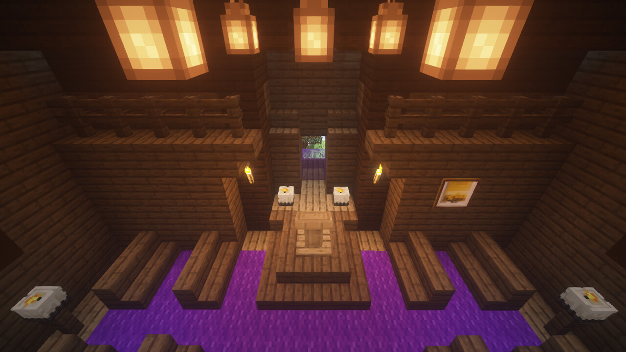 Taiga Village style Church (Cleric) with basement! Minecraft Map