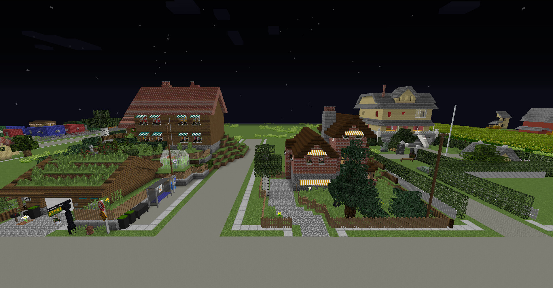 Greenwood+Greenvill 50s/60s American City with Mods 1.12.2 Dowenlod Map ...