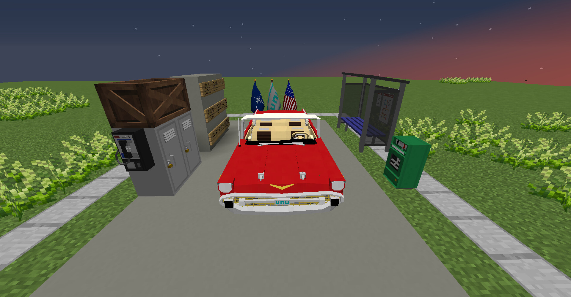 Greenwood+Greenvill 50s/60s American City with Mods 1.12.2 Dowenlod Map ...