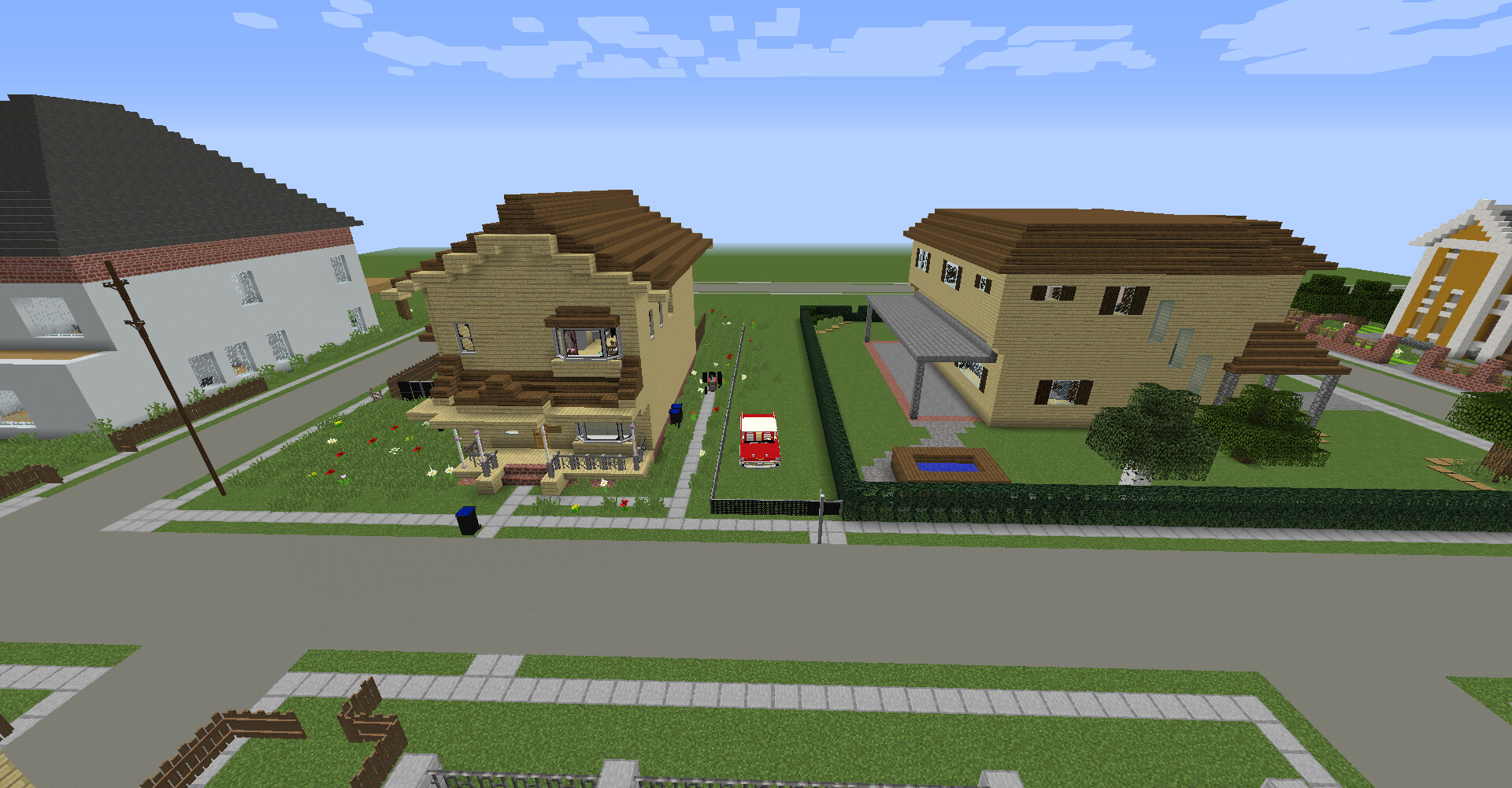 Greenwood+Greenvill 50s/60s American City with Mods 1.12.2 Dowenlod Map ...