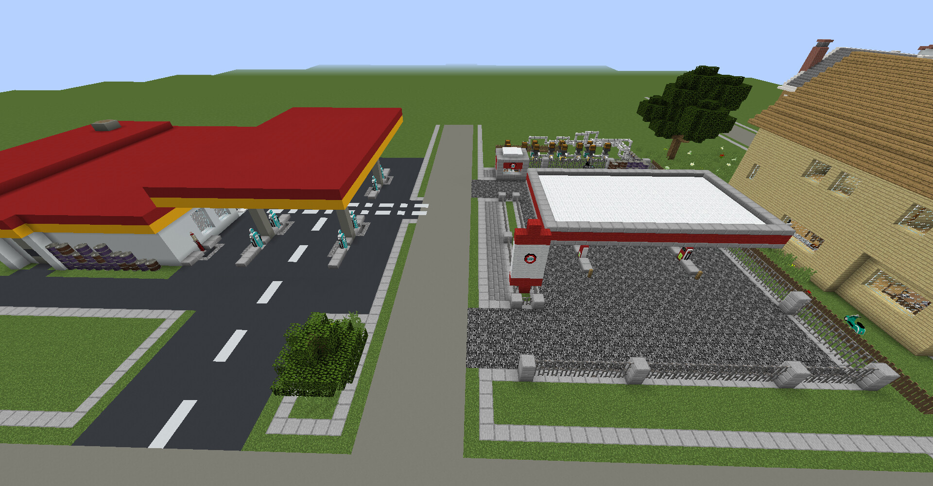 Greenwood+Greenvill 50s/60s American City with Mods 1.12.2 Dowenlod Map ...