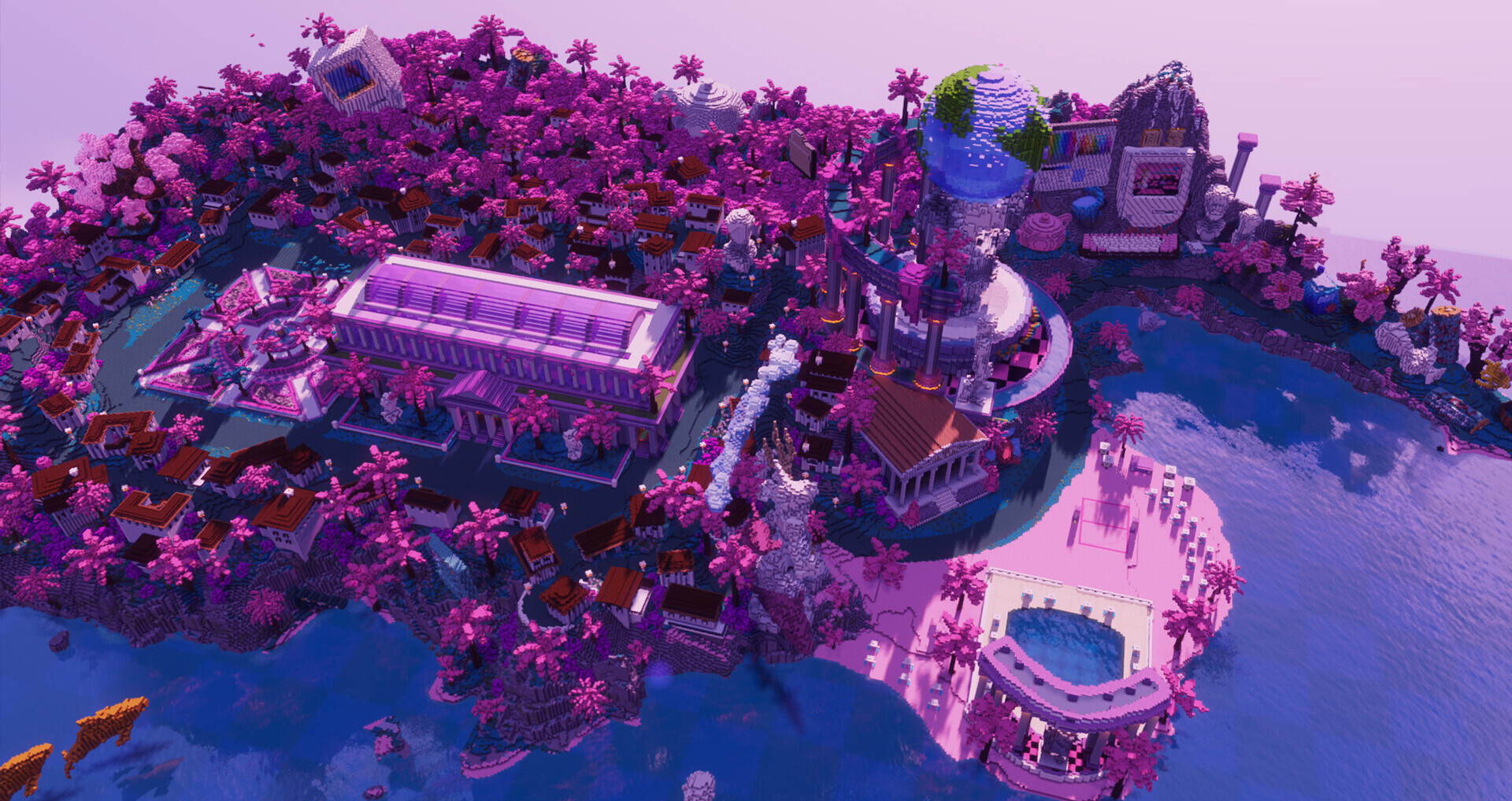 Aesthetic．schem (熱帯の島) 🏝️ Minecraft Map