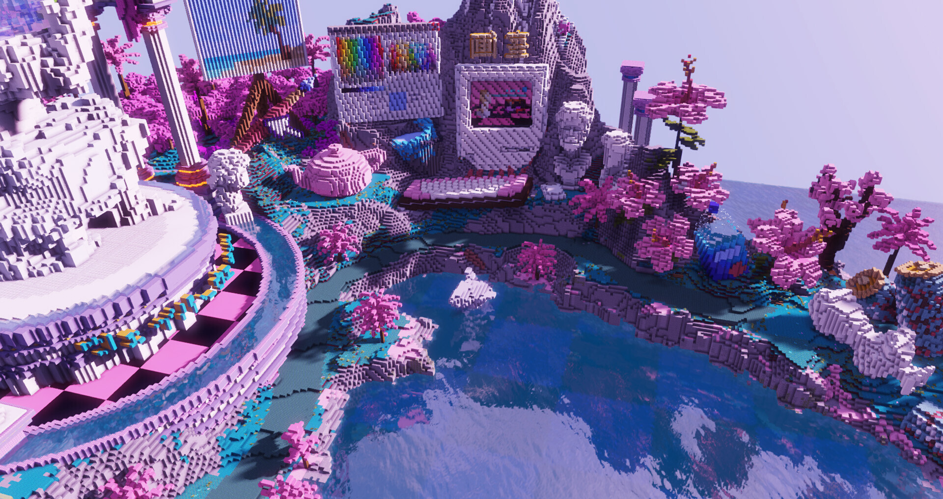 Aesthetic．schem (熱帯の島) 🏝️ Minecraft Map