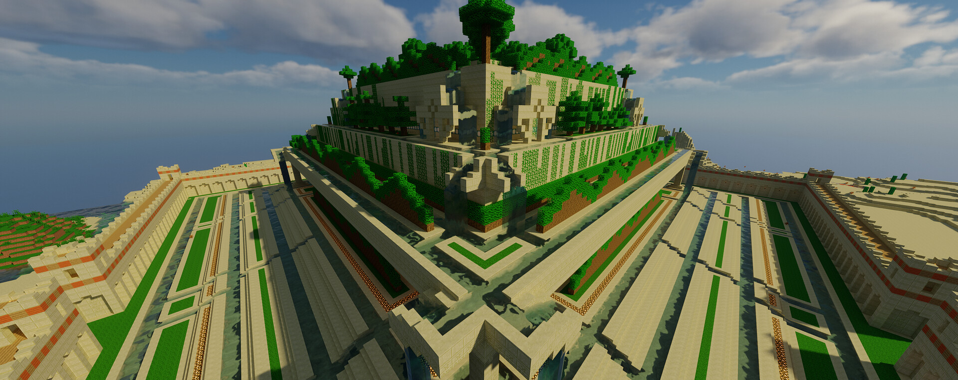 Babylonian Gardens Desert Megabuild Minecraft Map
