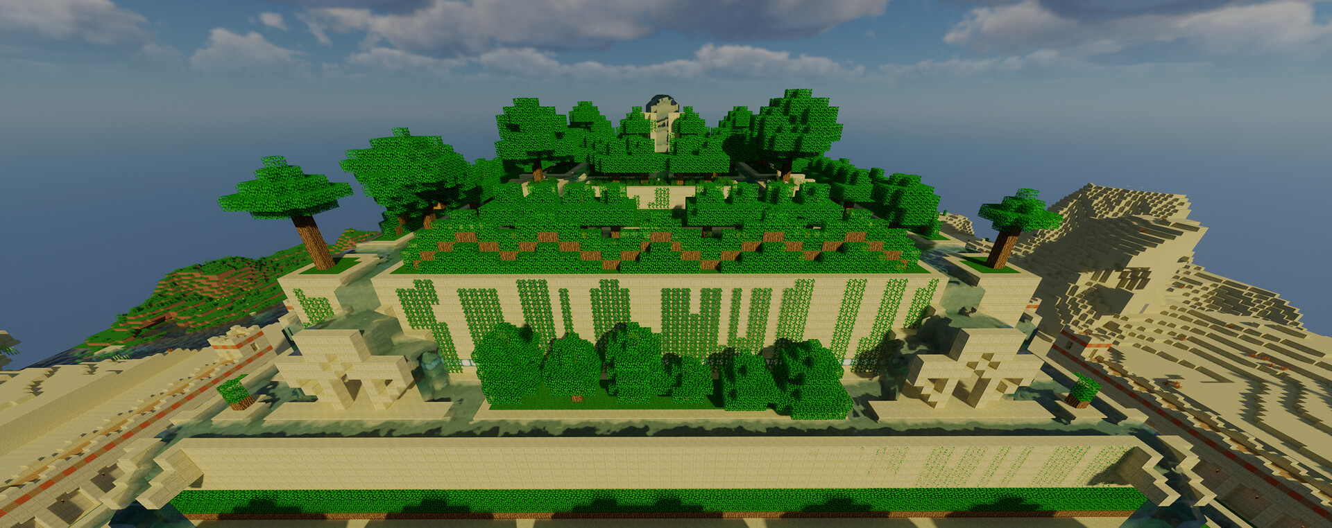 Babylonian Gardens Desert Megabuild Minecraft Map