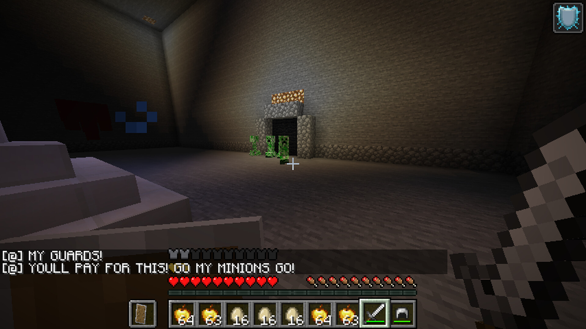 Seige of King Creeper Boss Fight Minecraft Map