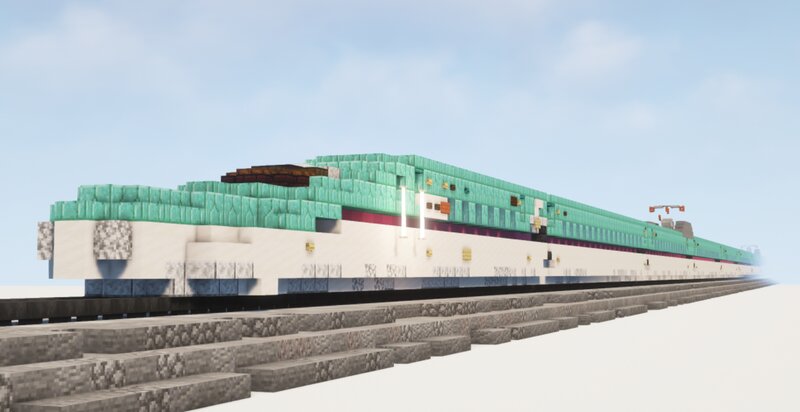 1.5:1 Scale Shinkansen E5 Series Bullet Train Minecraft Map
