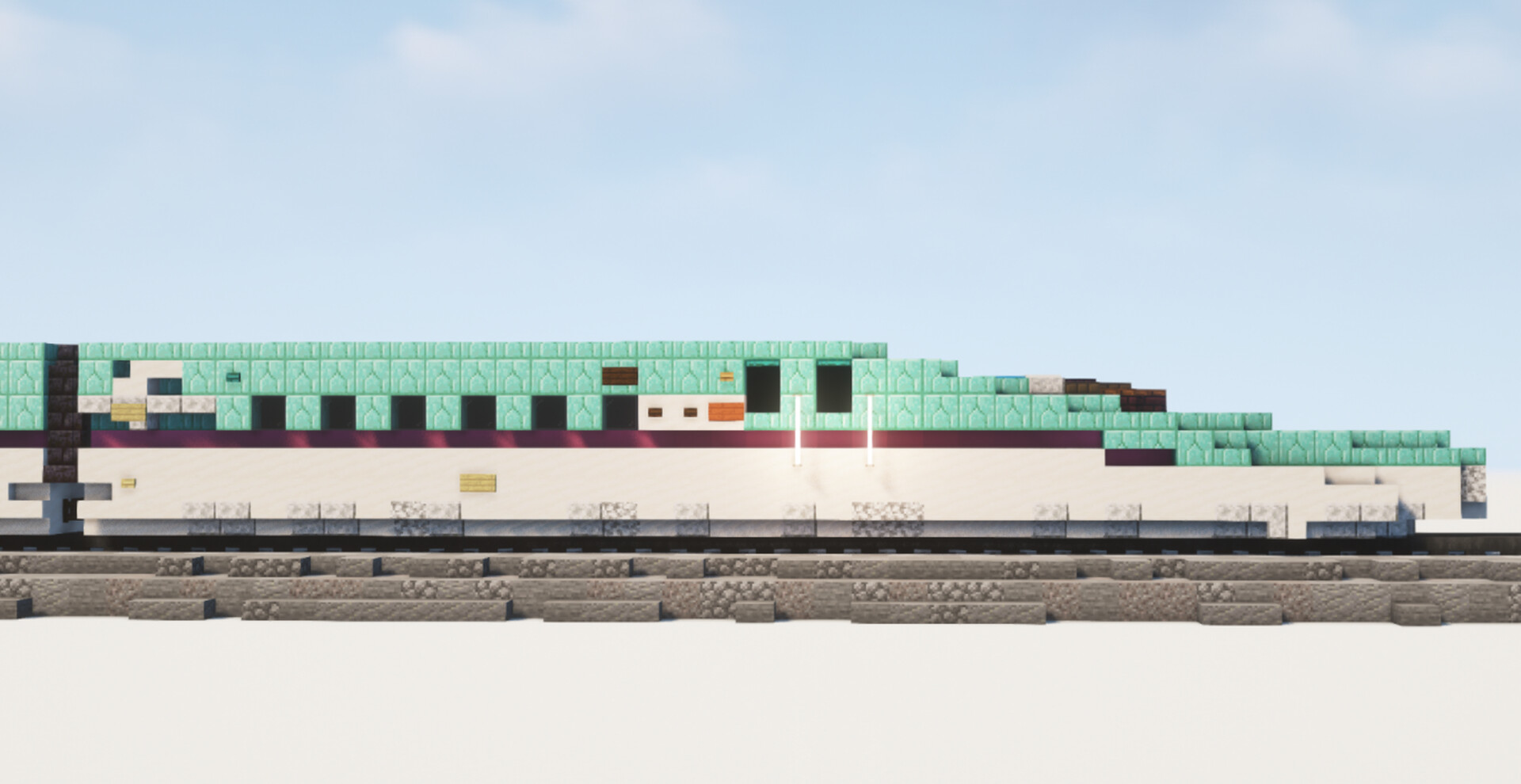 1.5:1 Scale Shinkansen E5 Series Bullet Train Minecraft Map