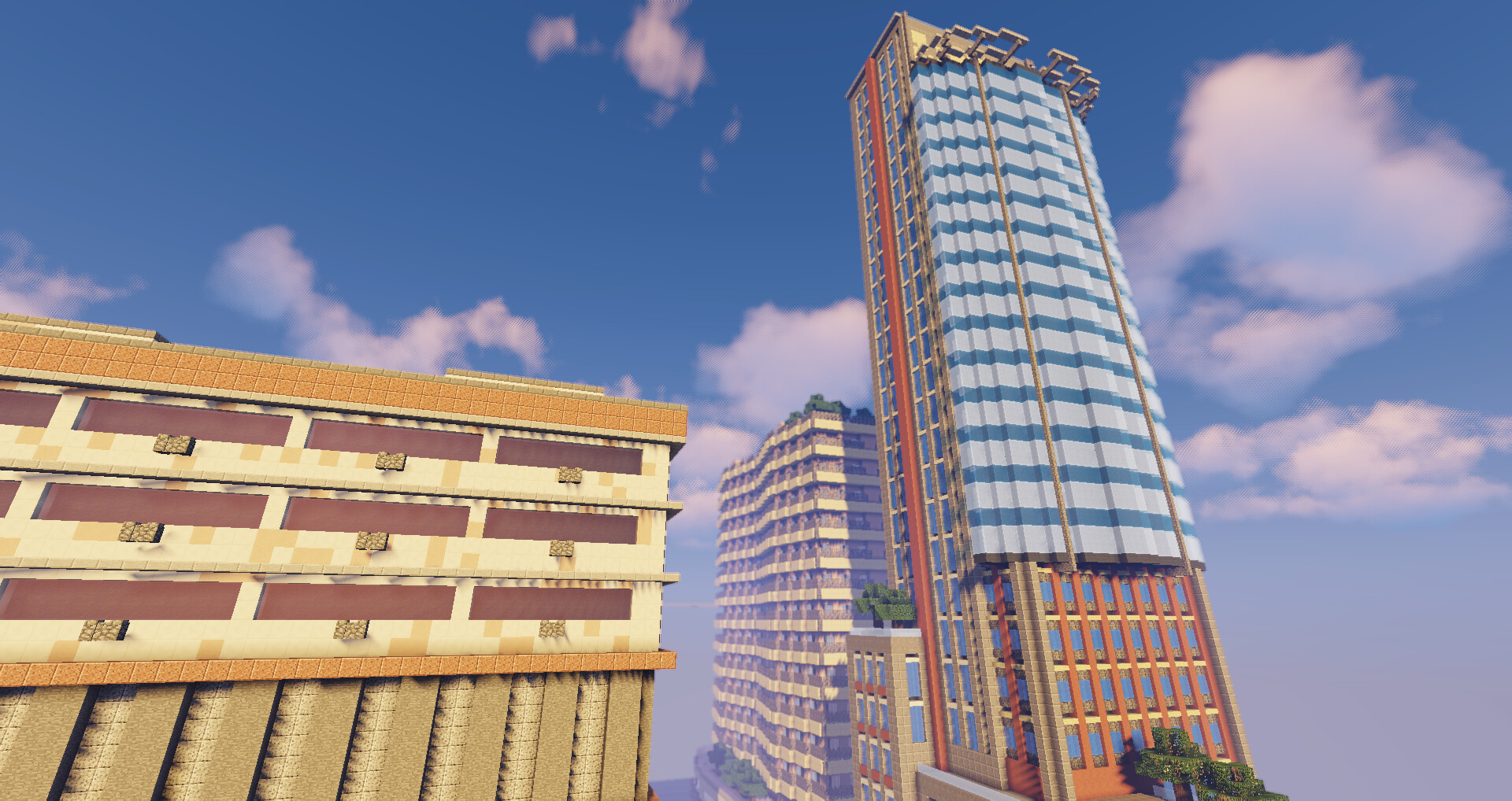 Realistic city building replicas Minecraft Map