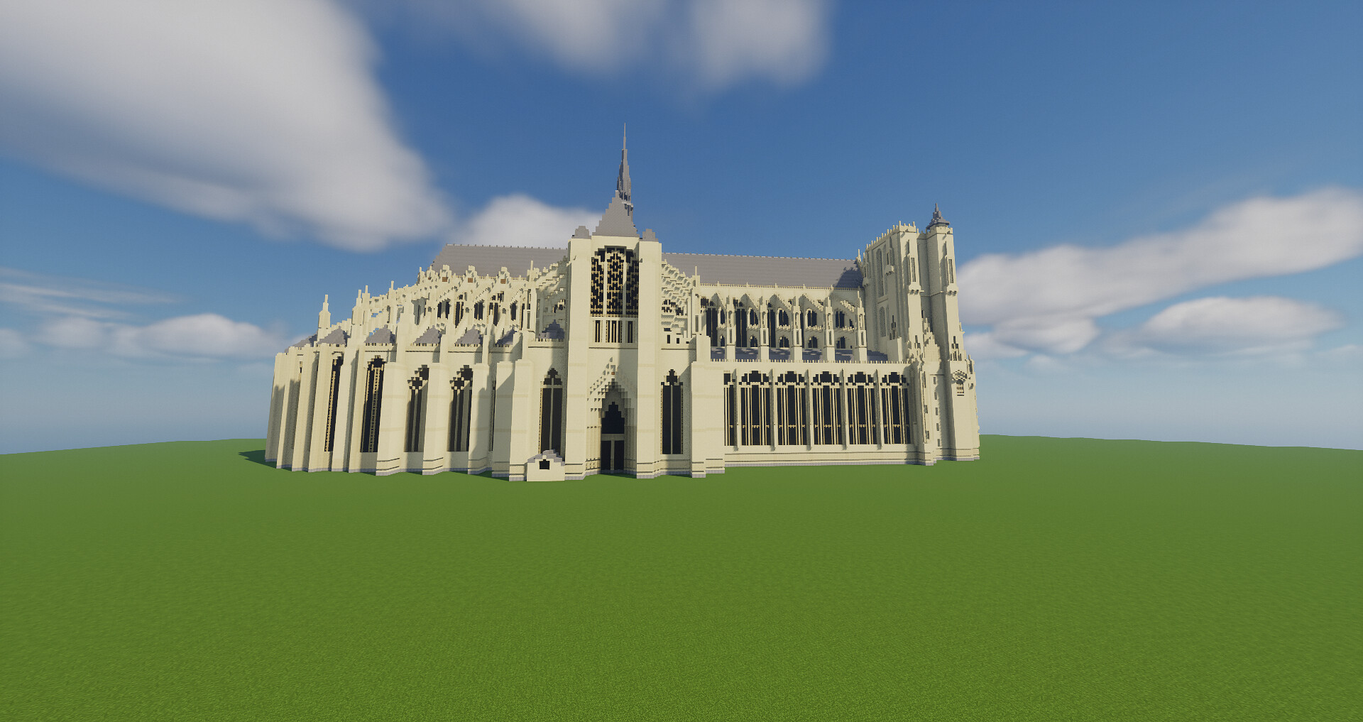 Build cathédrale d'Amiens dans Minecraft en solo Minecraft Map