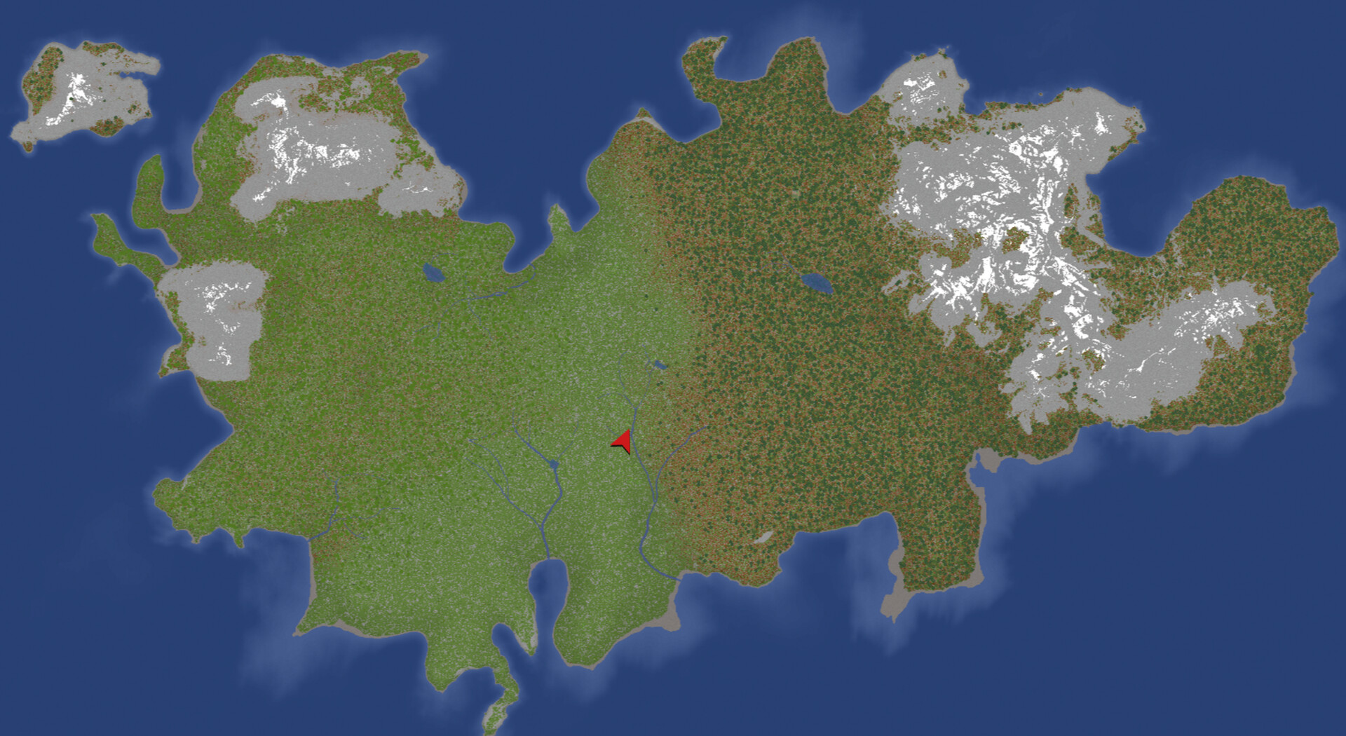 Landscape map Civatra Island 3000 X 3000 Minecraft Map