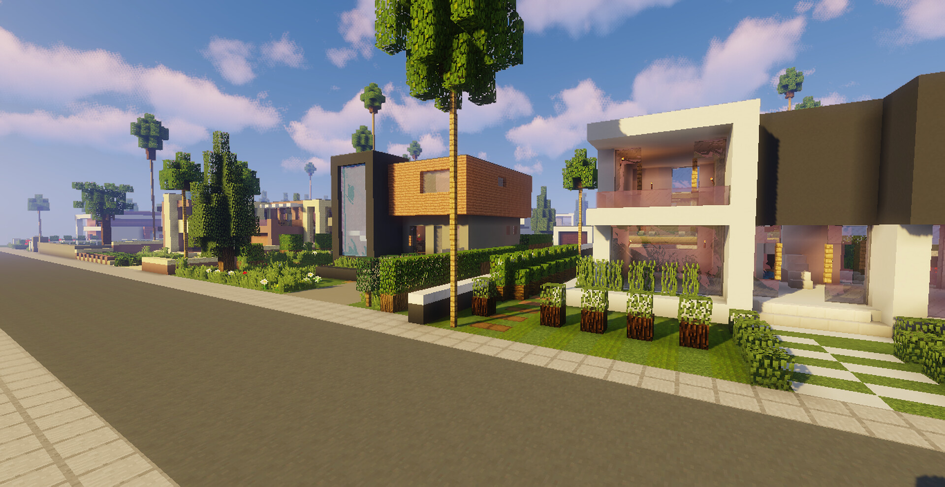 Modern Neighborhood Map + Pack #3 (10 Houses) Minecraft Map