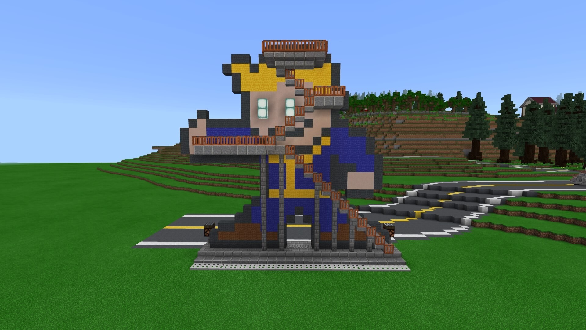 Fallout Vault Boy road sign Minecraft Map