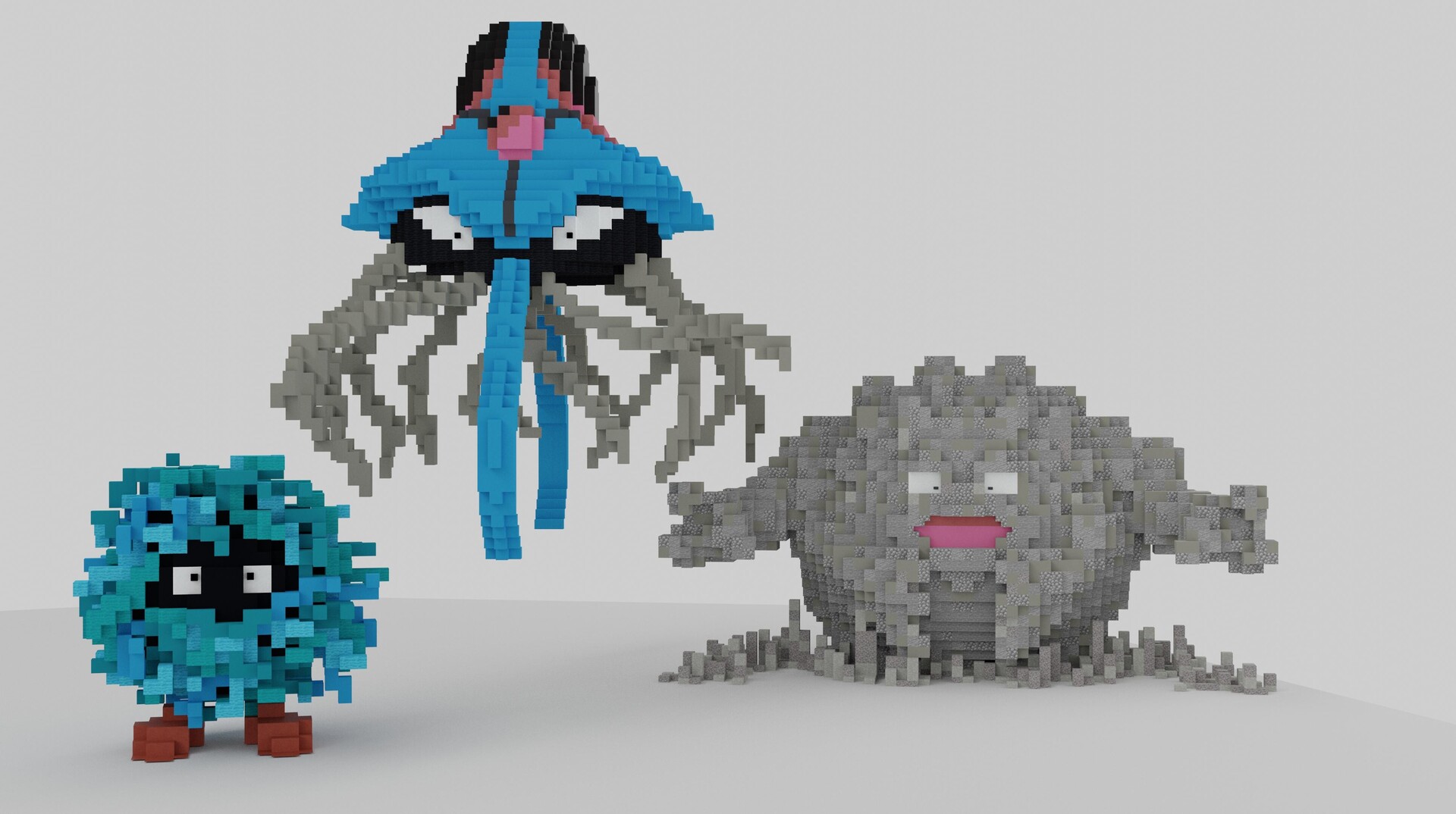 Tangela, Tentacruel + Graveler - downloadable Minecraft Map