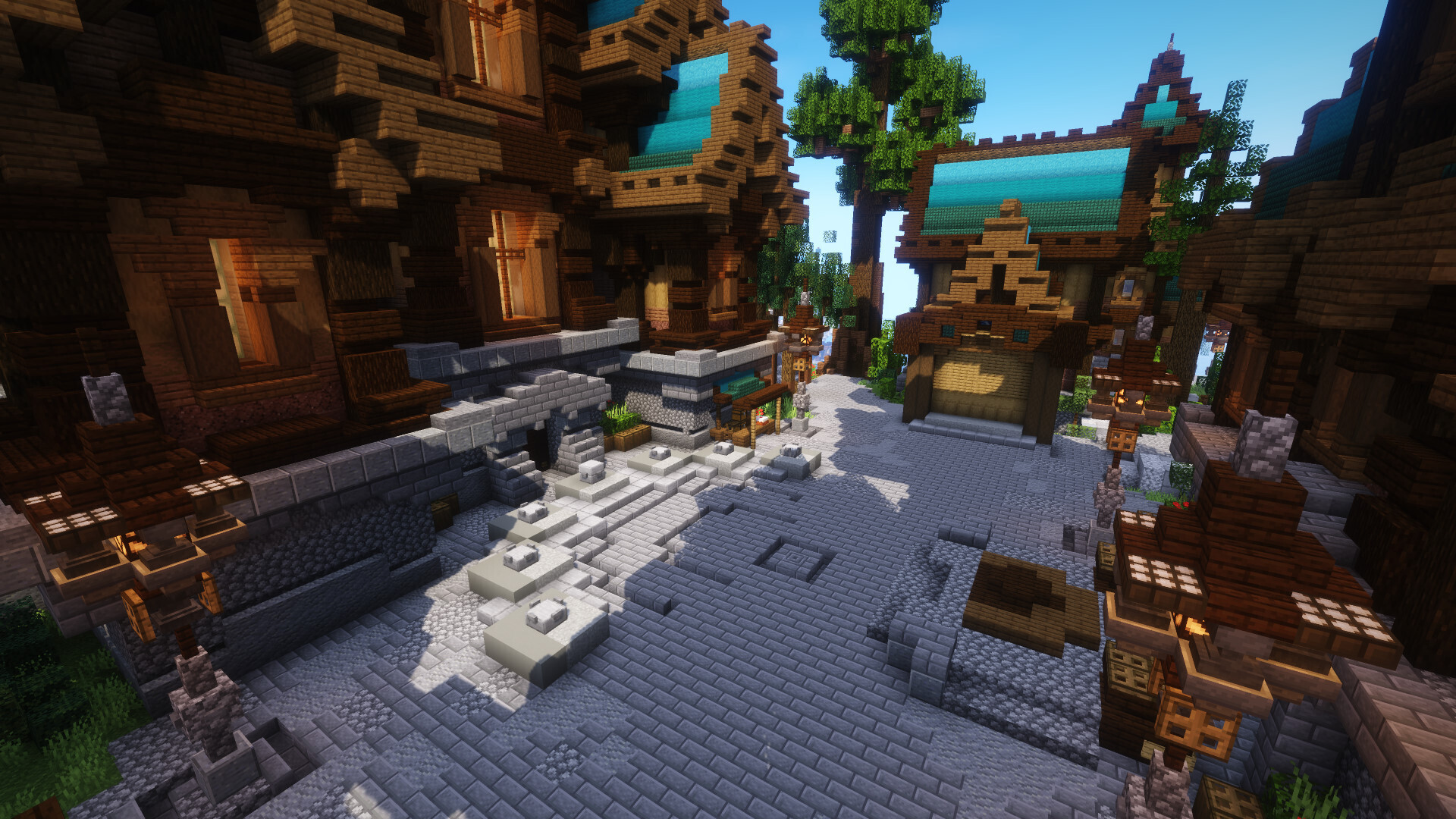 Blue Forest Beautiful Lobby 500x500 Hub Minecraft Map