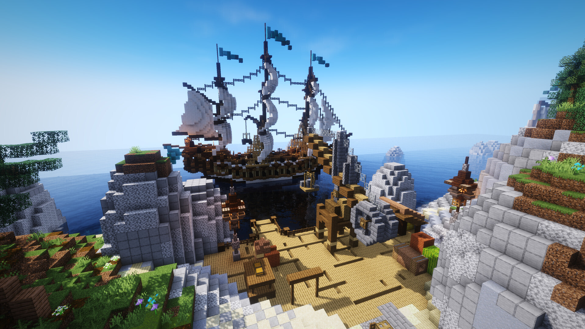 Blue Forest Beautiful Lobby 500x500 Hub Minecraft Map