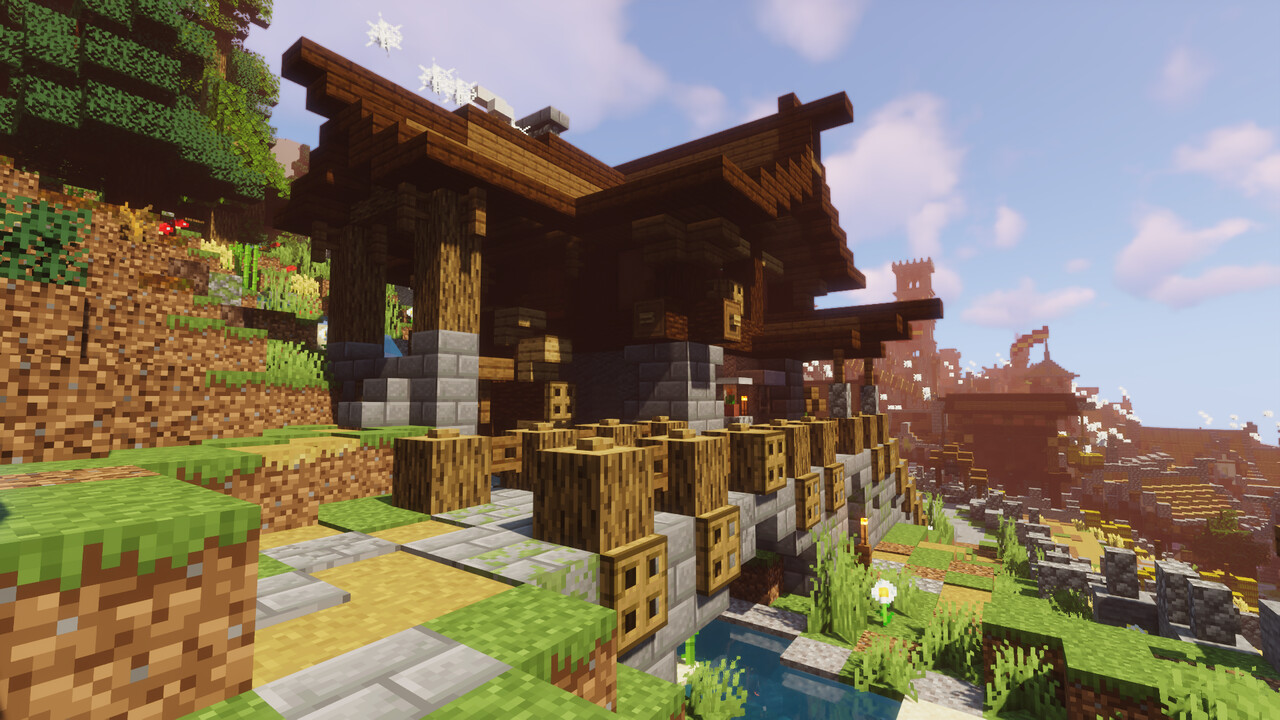 watermill - moulin à eau - Wassermühle Minecraft Map