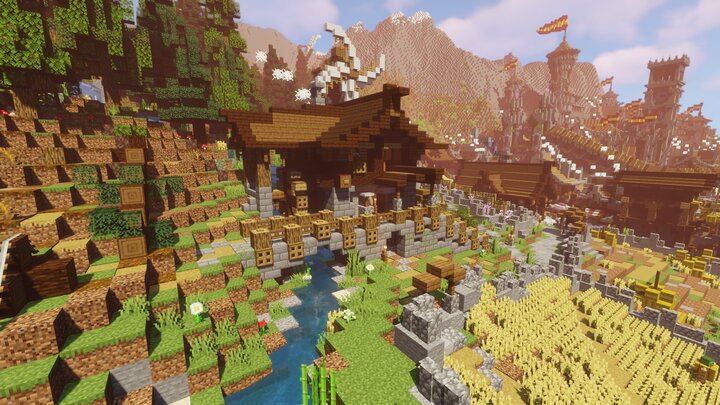 watermill - moulin à eau - Wassermühle Minecraft Map
