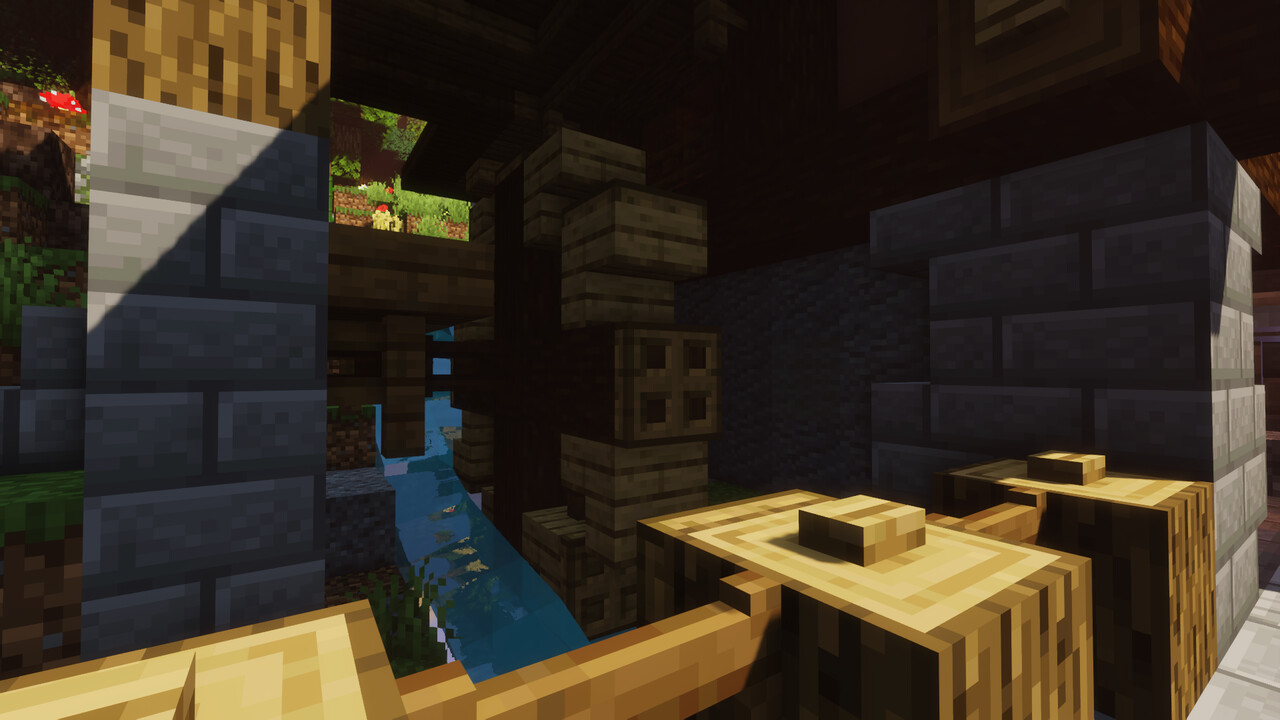 watermill - moulin à eau - Wassermühle Minecraft Map