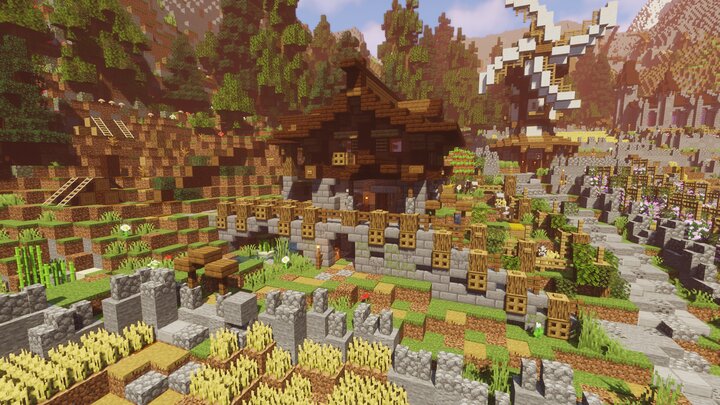 watermill - moulin à eau - Wassermühle Minecraft Map