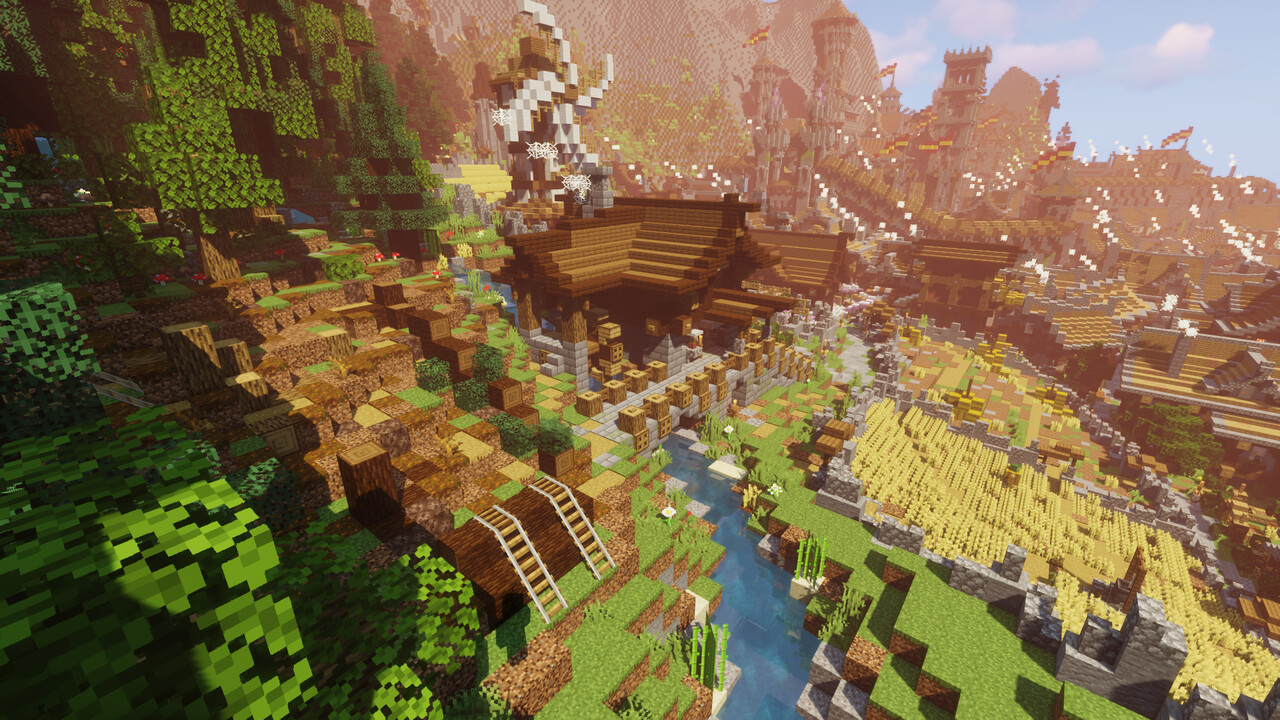 watermill - moulin à eau - Wassermühle Minecraft Map