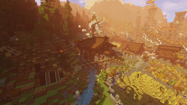 watermill - moulin à eau - Wassermühle Minecraft Map