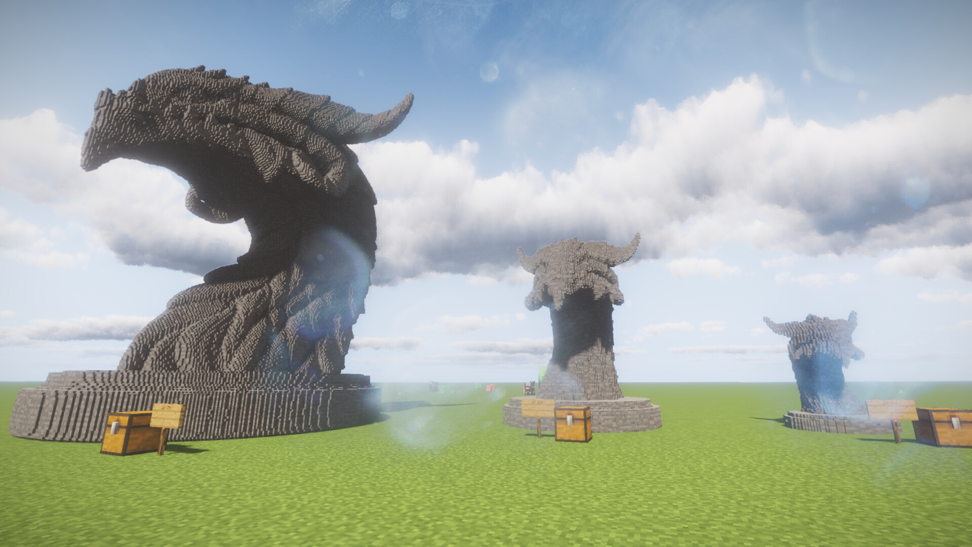 dragon head Minecraft Map