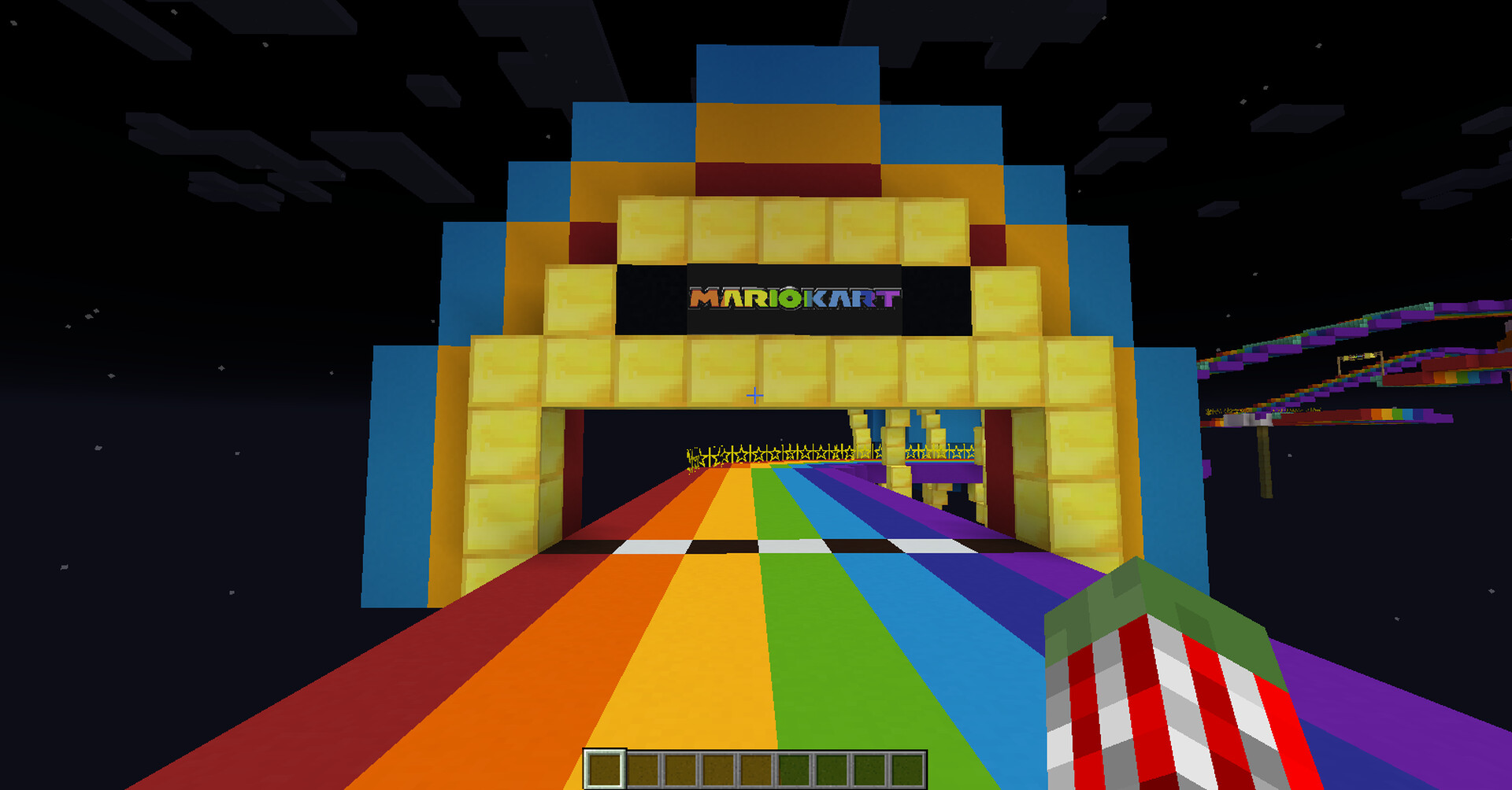 Mario Kart 7 - Rainbow Road Minecraft Map
