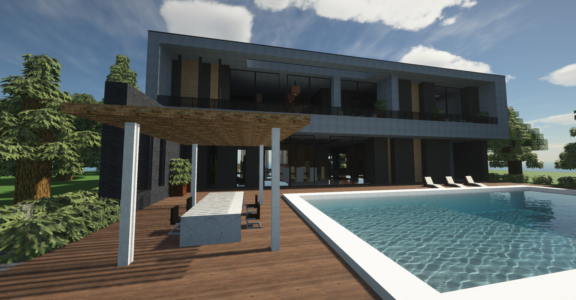 Ultra realistic modern house Minecraft Map