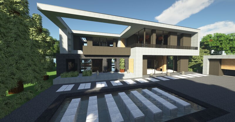 Ultra realistic modern house Minecraft Map