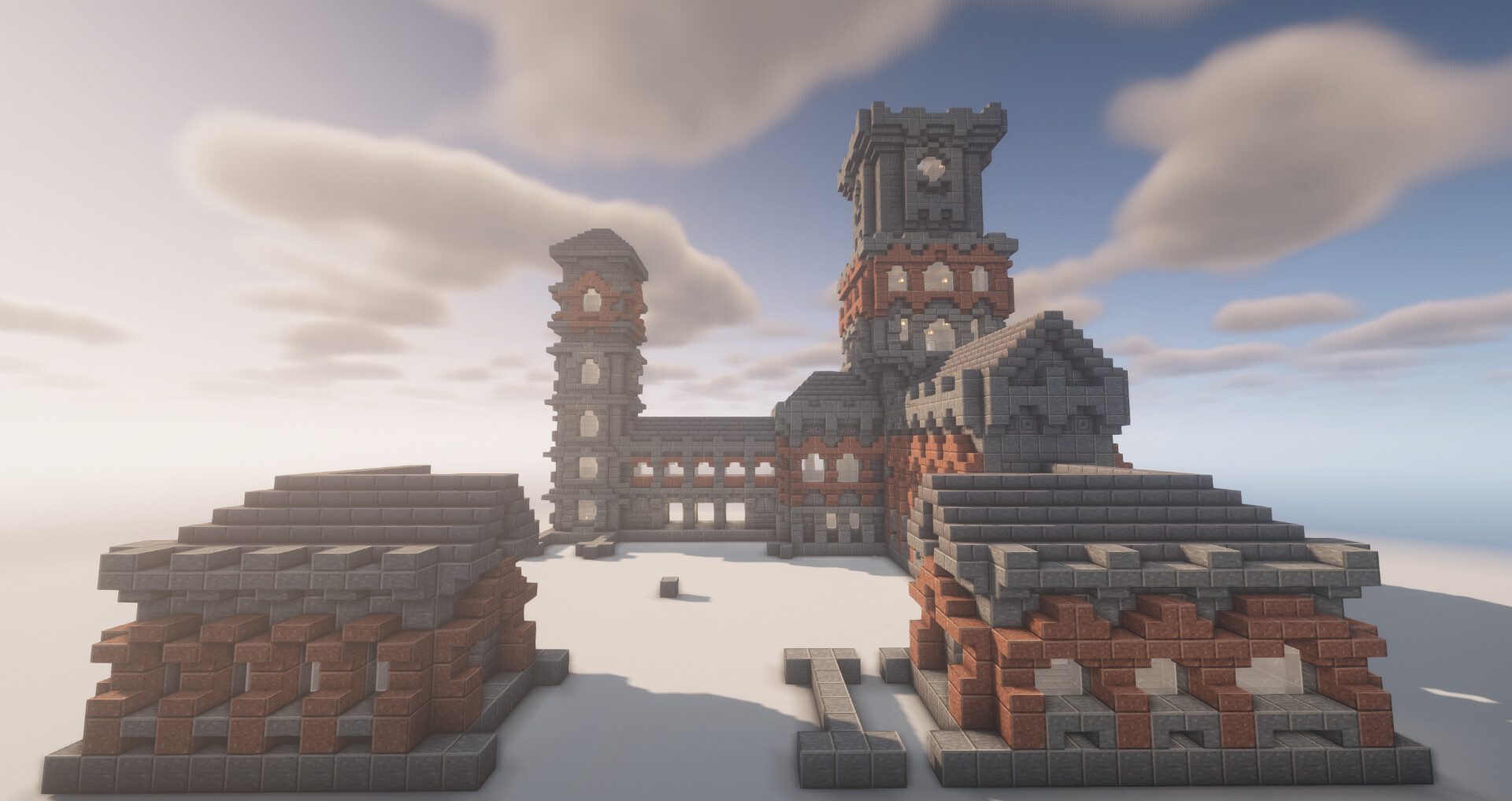 Hall of Heroes, Haven Style City by QbaQ, HoMM V inspiration Minecraft Map