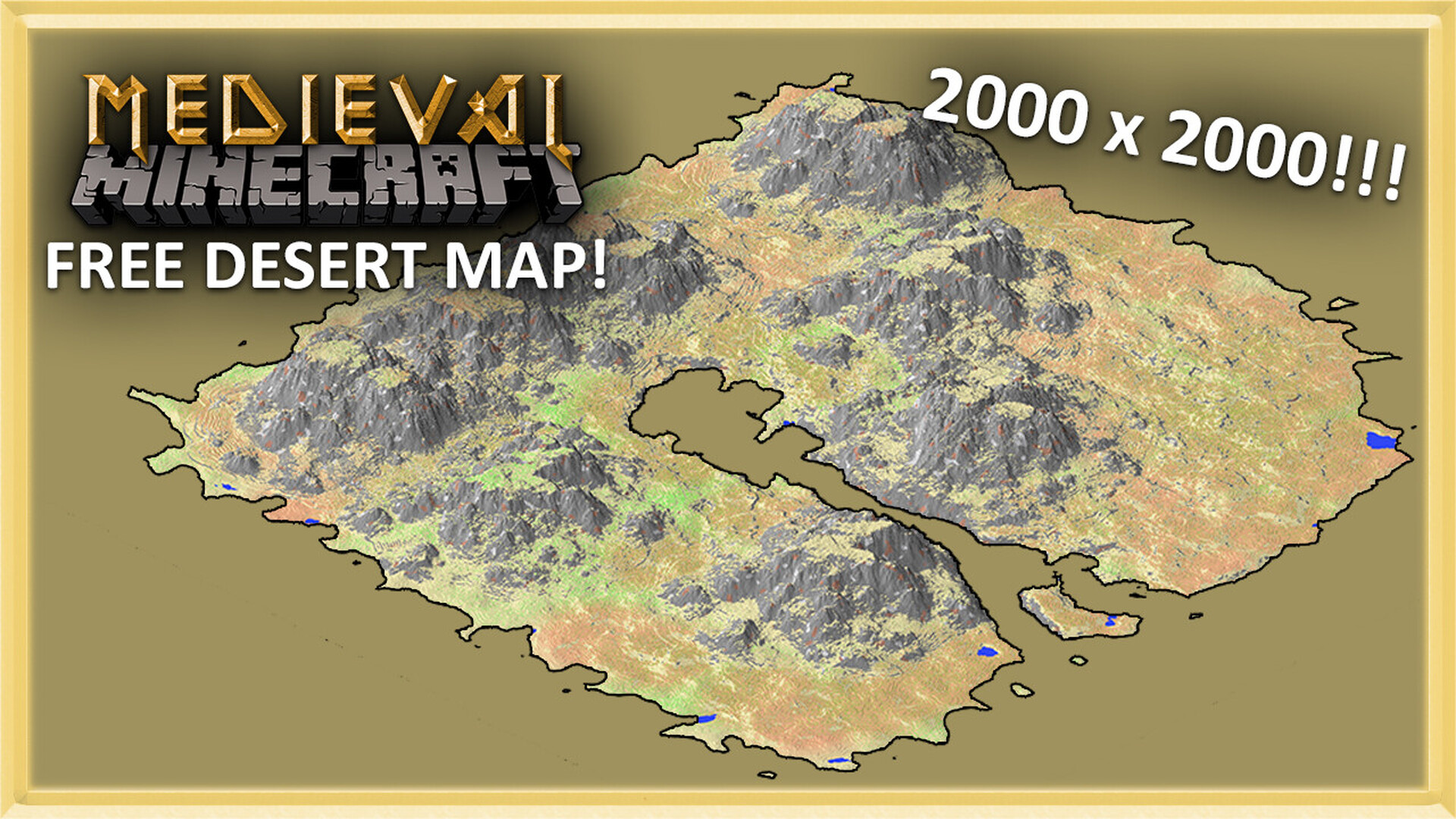 FREE DESERT MAP 2K x 2K Minecraft Map