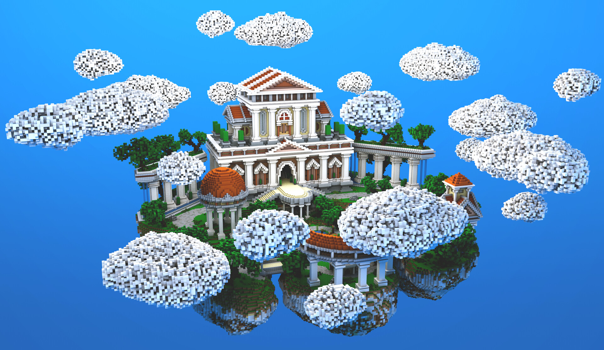 COMMISSION | Baroque/Greek Skyblock Spawn Minecraft Map