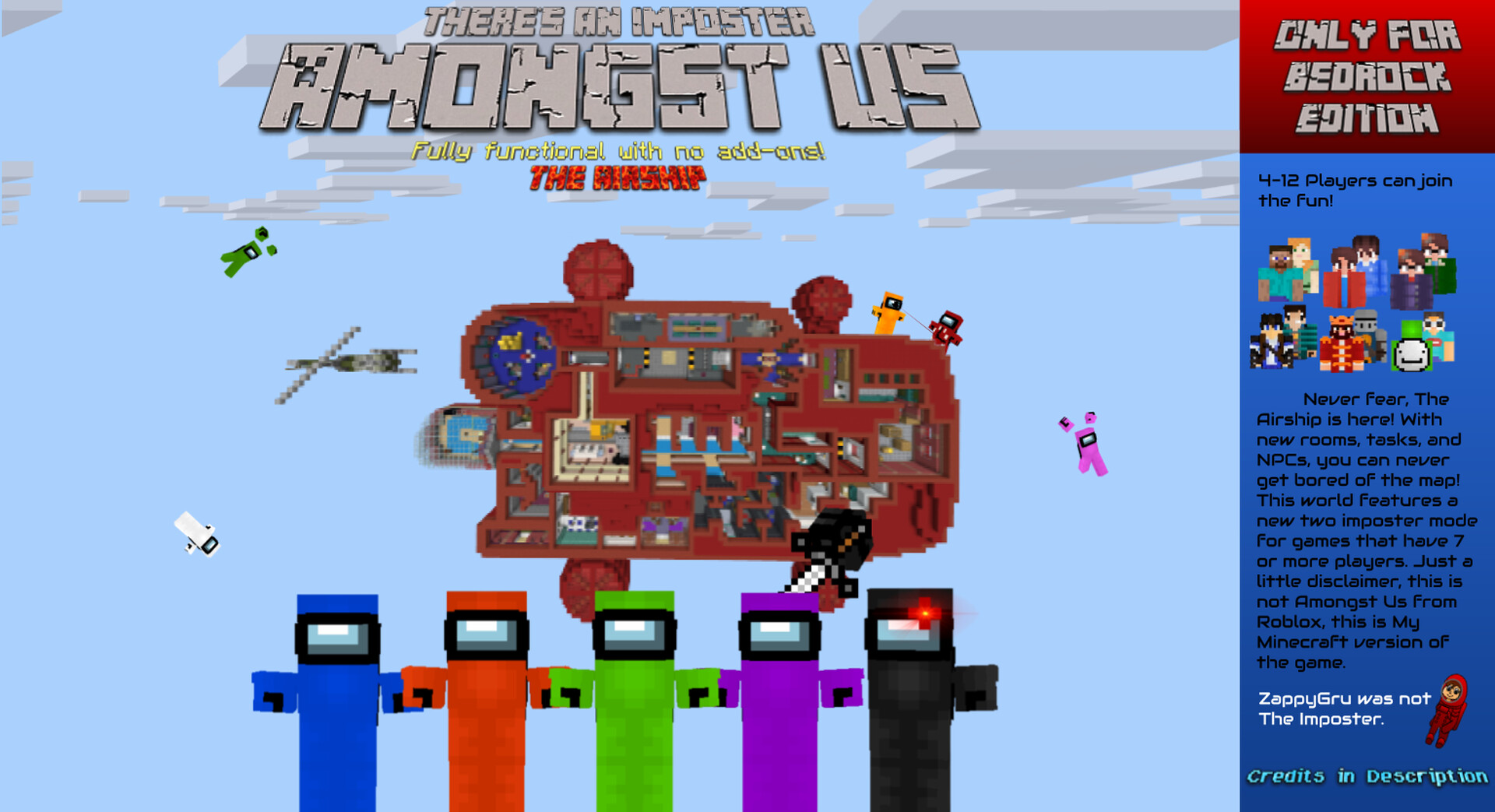 Amongst Us: The Airship Minecraft Map