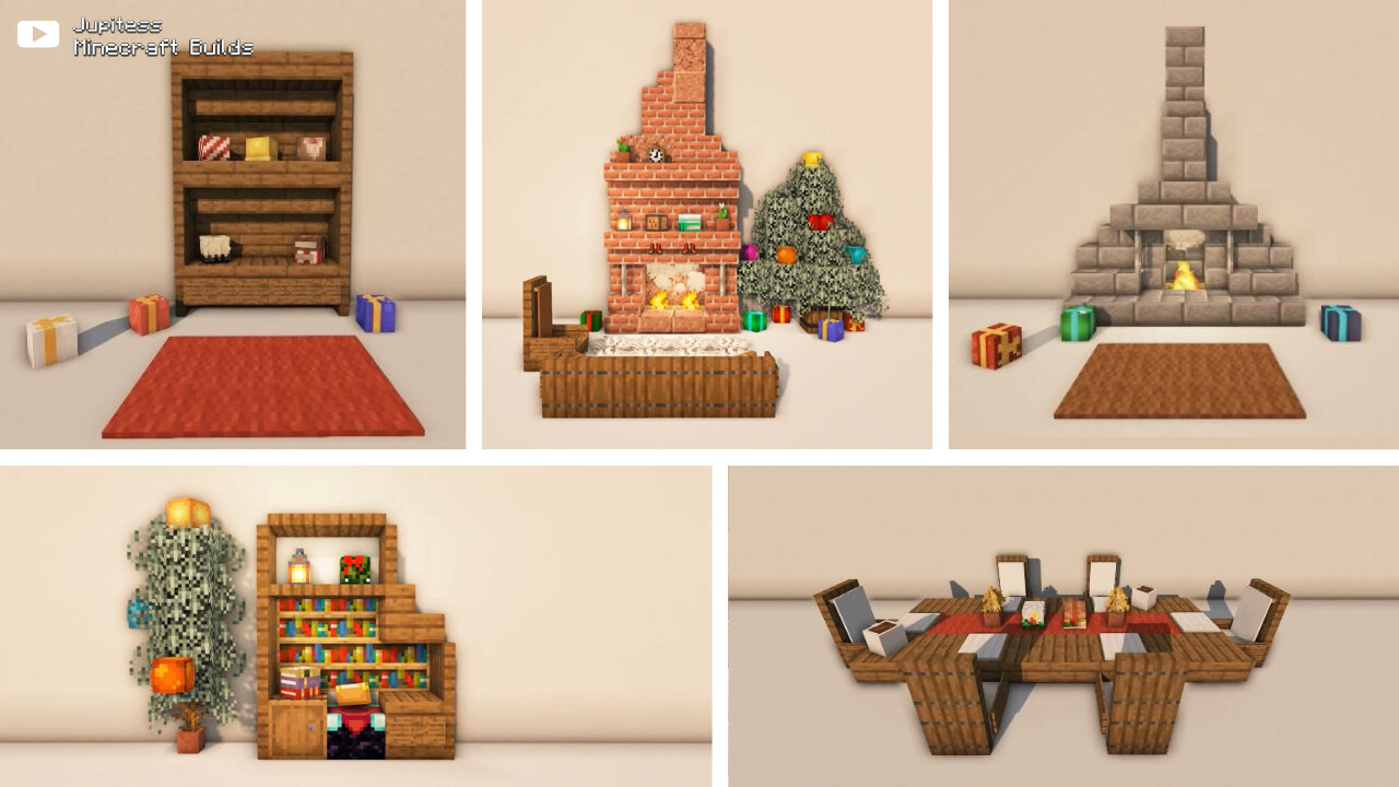 Minecraft: How to Design your Interiors for Christmas Minecraft Map