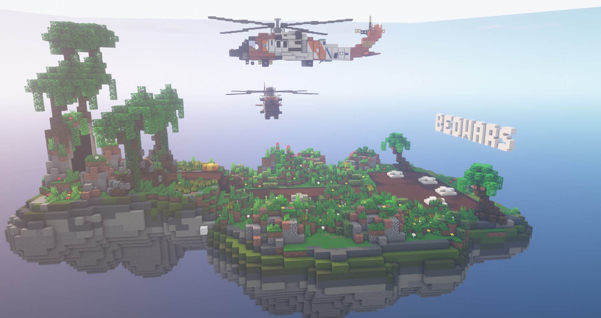 [Lobby] BedWars Lobby [FREE DOWNLOAD] | [80x50] ⭐ [Maps/Schematic] ⭐ [1.16x] Minecraft Map