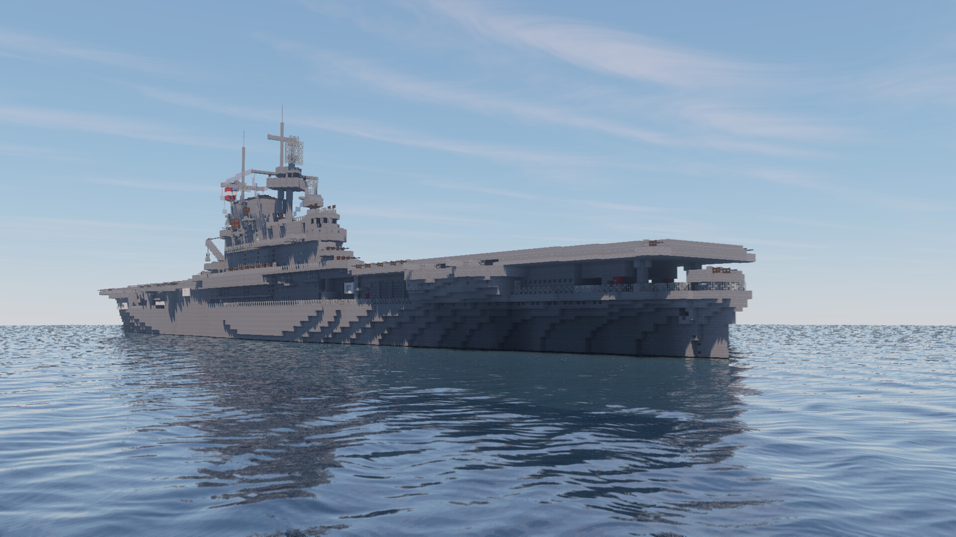 USS Enterprise CV-6 (1942 configuration) Minecraft Map