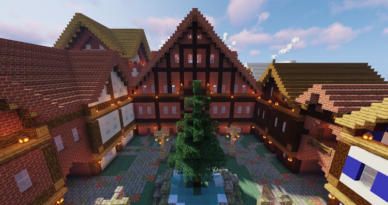 Timber Frame Marketplace Minecraft Map