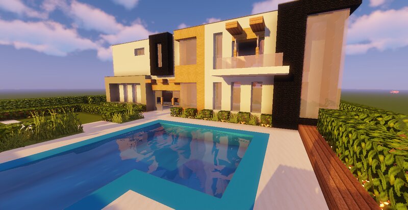 Modern House #93 Map + Schematic Minecraft Map