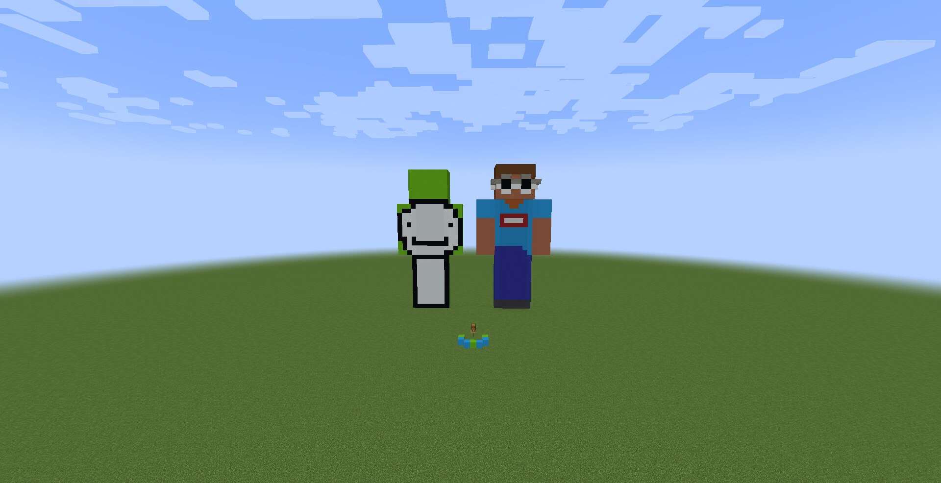 DreamWasTaken & GeorgeNotFound Statue/Houses - Minecraft Java Minecraft Map