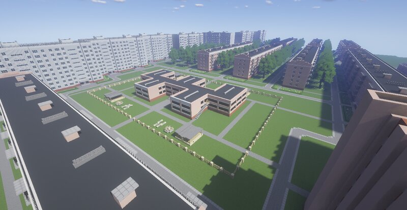 Soviet City of the USSR 1970 Minecraft Map