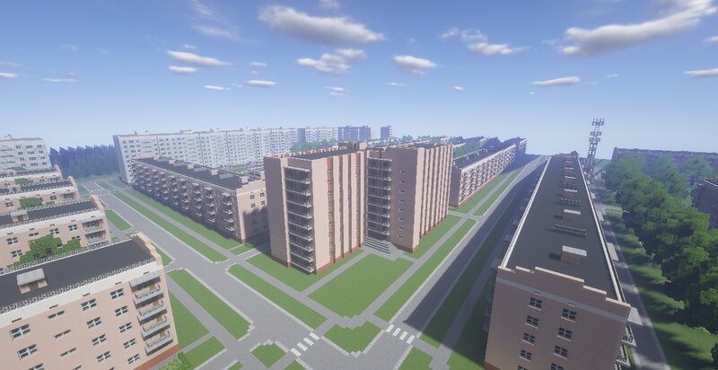 Soviet City of the USSR 1970 Minecraft Map