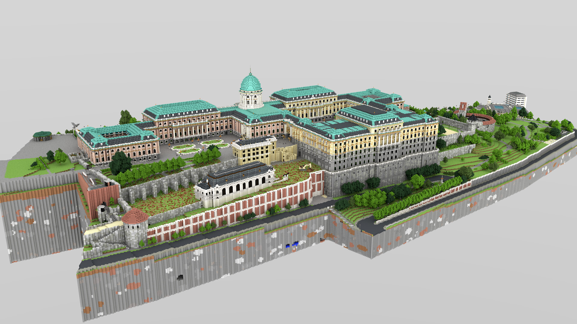 BTE Project - The Buda Castle Palace, Budapest (1:1) Minecraft Map