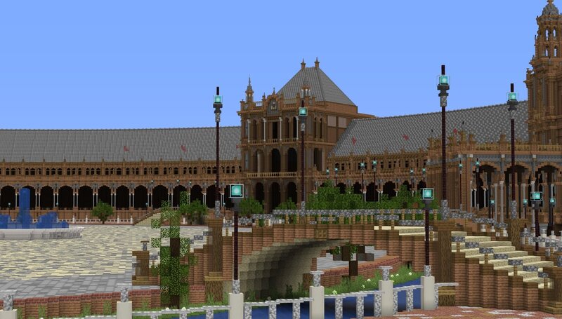 Plaza de España, Seville Minecraft Map