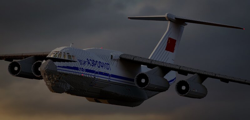 IL-76 Soviet Cargo Airplane Minecraft Map